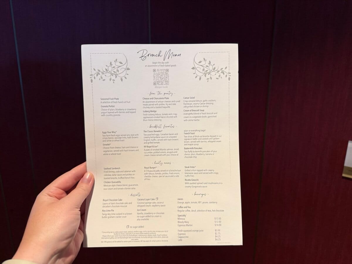 Royal Caribbean Main Dining Room Menus (2026) - Candid Cruise and Travel